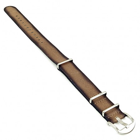 Slater Distressed Leather One-Piece Strap By DASSARI | StrapsCo