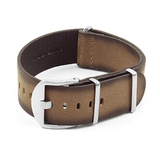 Slater Distressed Leather One-Piece Strap By DASSARI | StrapsCo
