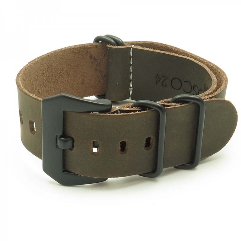 Leather One-Piece Strap with Pre-V Buckle
