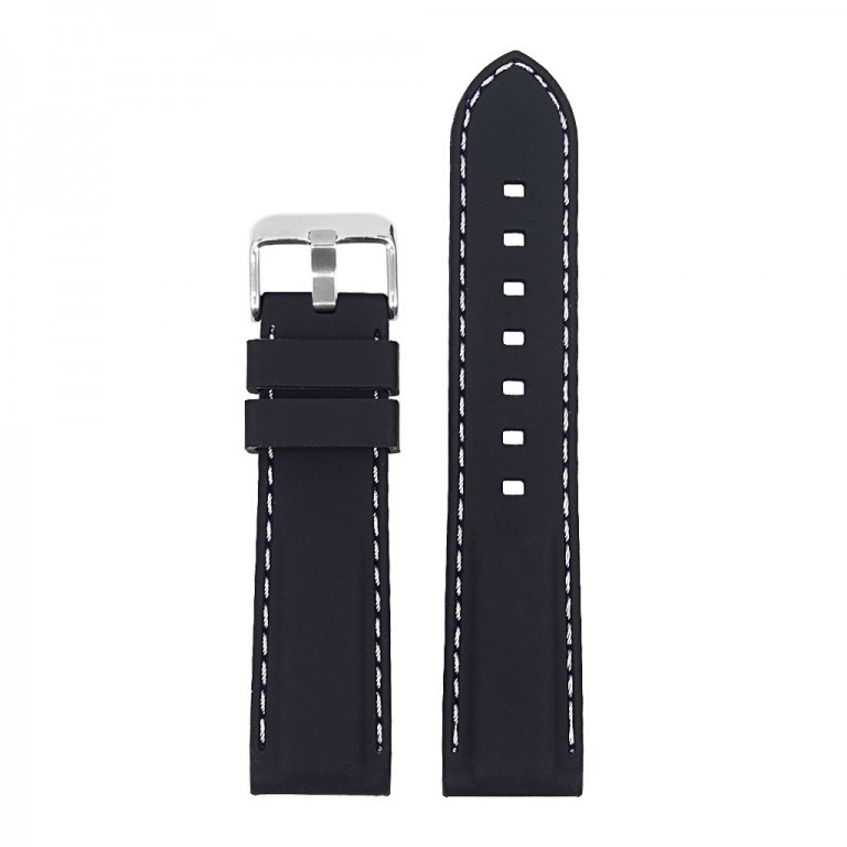 18mm Rubber Smart Watch Strap w/ Stitching | StrapsCo