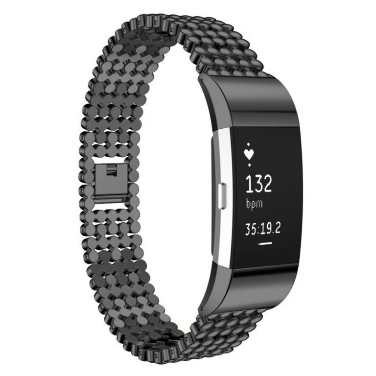 Beaded Stainless Steel Watch Band for Fitbit Charge 2 | StrapsCo