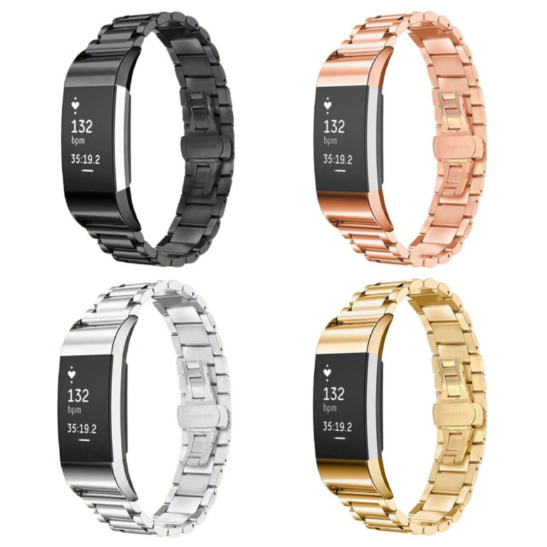 Stainless Steel Metal Wristband for Fitbit Charge 2 | StrapsCo