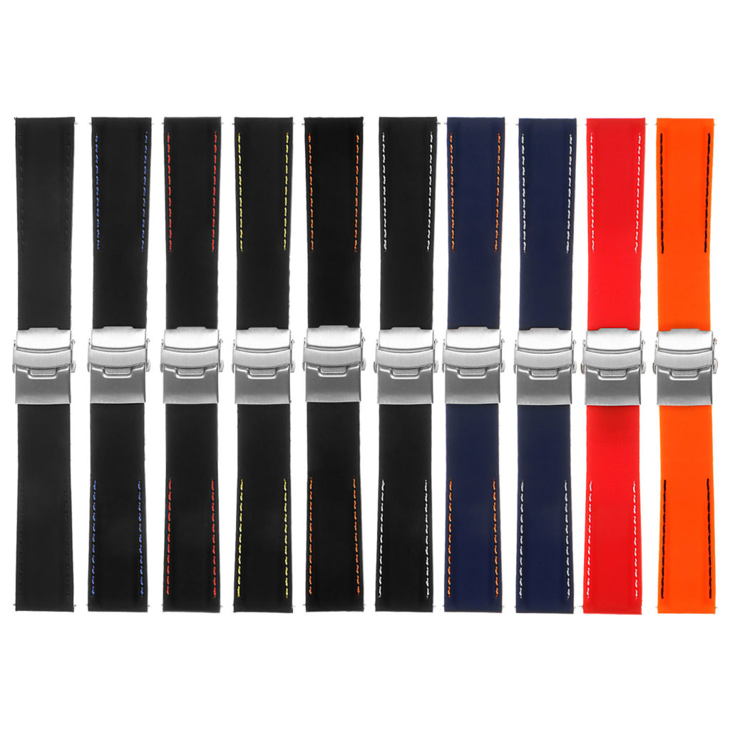 Stitched Rubber Strap with Clasp For Fitbit Versa 3 | StrapsCo