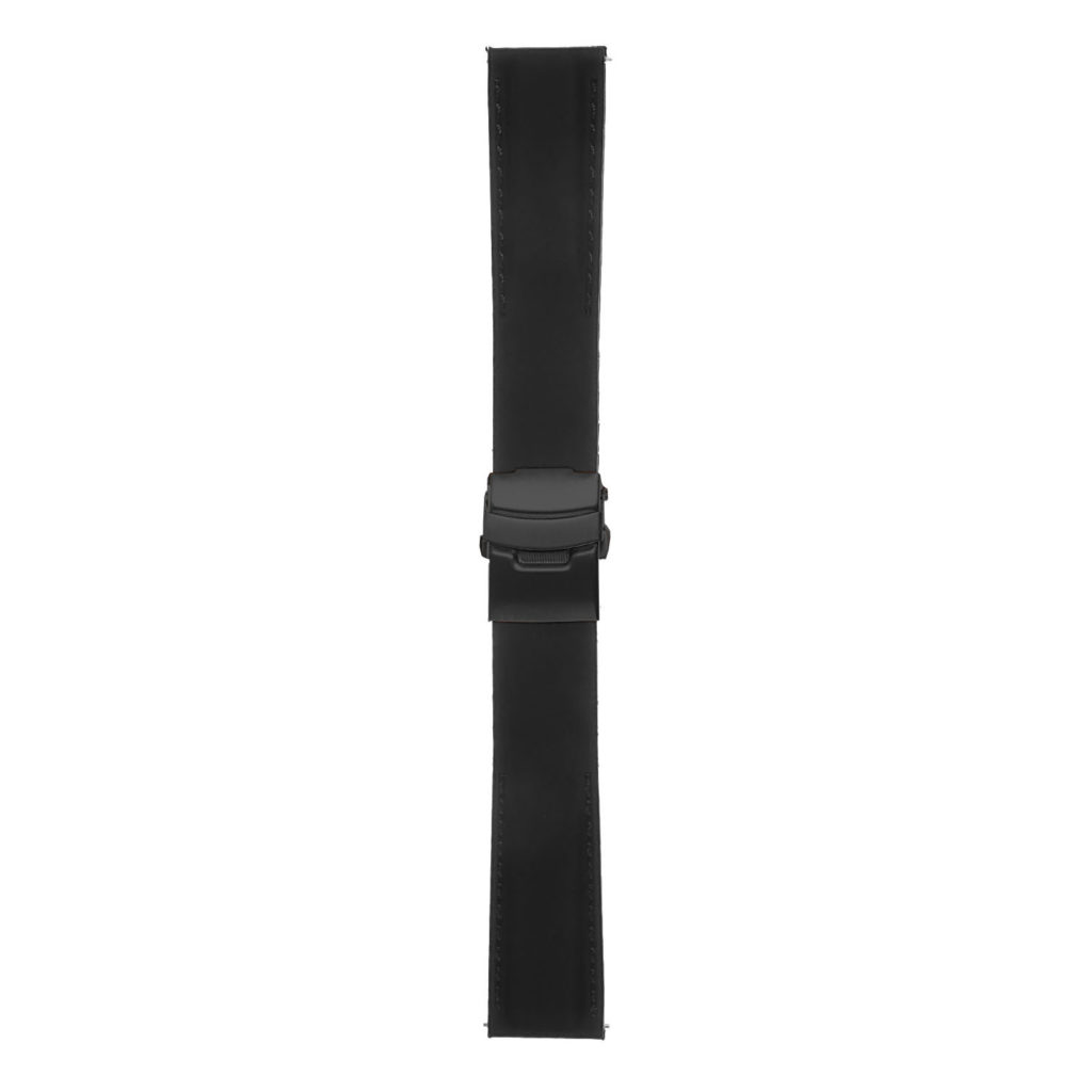 Rubber Strap with Stitching & Matte Black Clasp With Quick Release ...