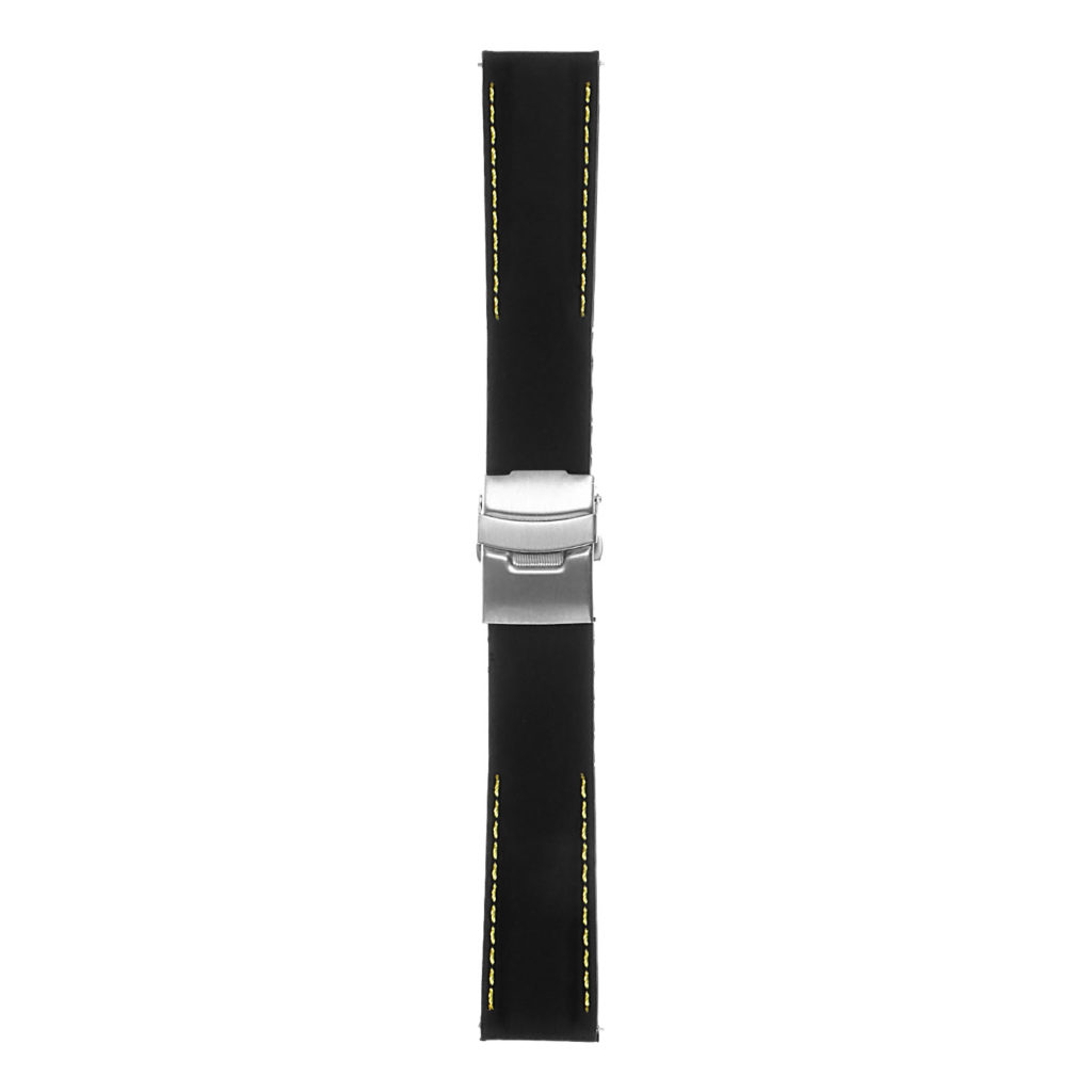 Rubber Strap with Stitching & Clasp - Quick Release | StrapsCo