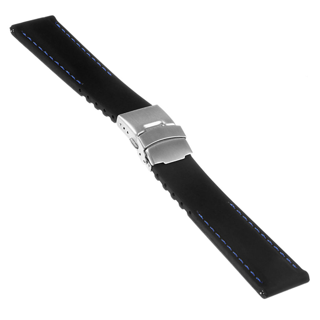 Rubber Strap with Stitching & Clasp With Quick Release | StrapsCo