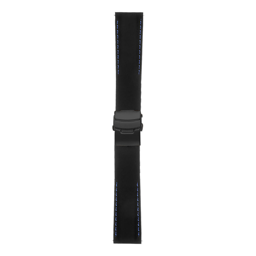 Rubber Strap with Stitching & Matte Black Clasp With Quick Release ...