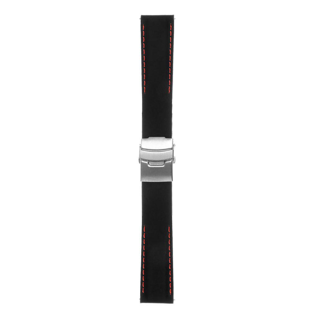 Rubber Strap with Stitching & Clasp - Quick Release | StrapsCo