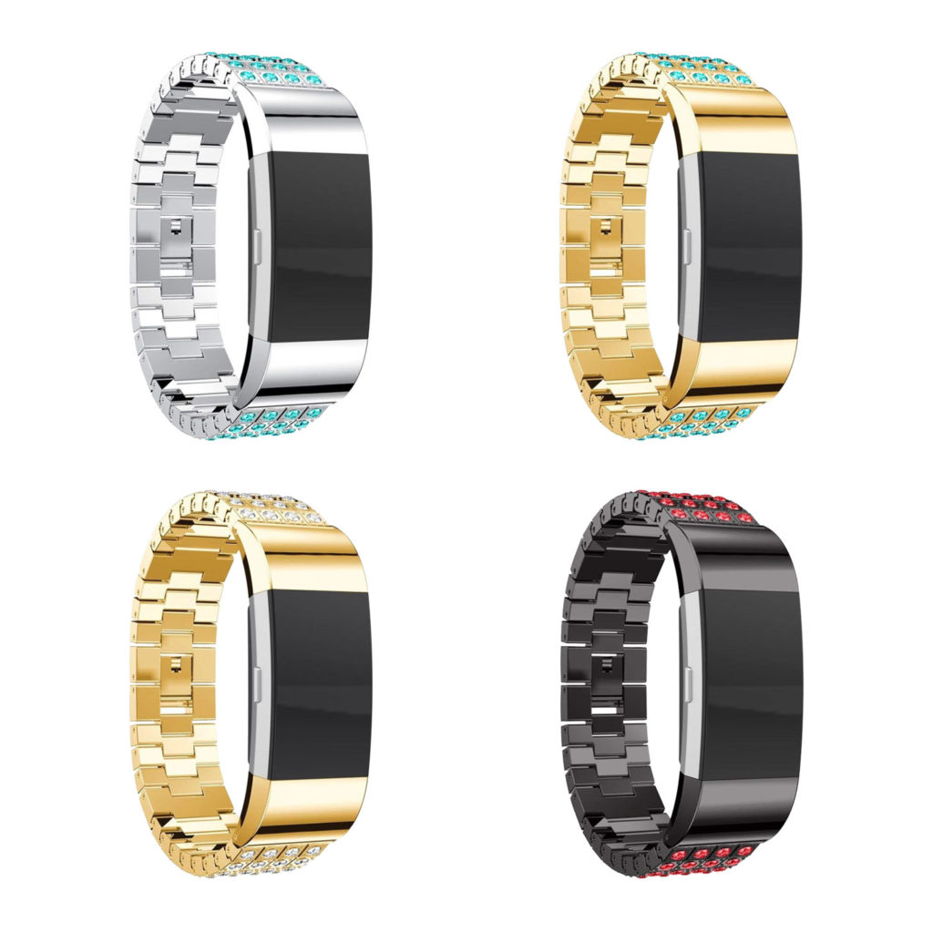 Metal Rhinestone Strap For Fitbit Charge 2 | StrapsCo