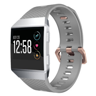 Rubber Strap w/ Rose Gold Buckle for Fitbit Ionic | StrapsCo