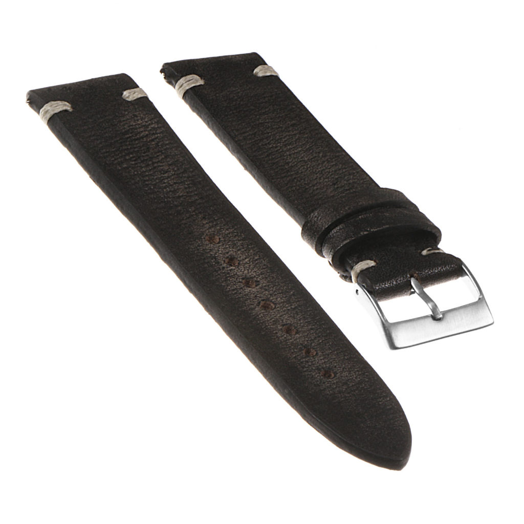 Hand-Stitched Vintage Washed Leather Quick Release Strap | StrapsCo