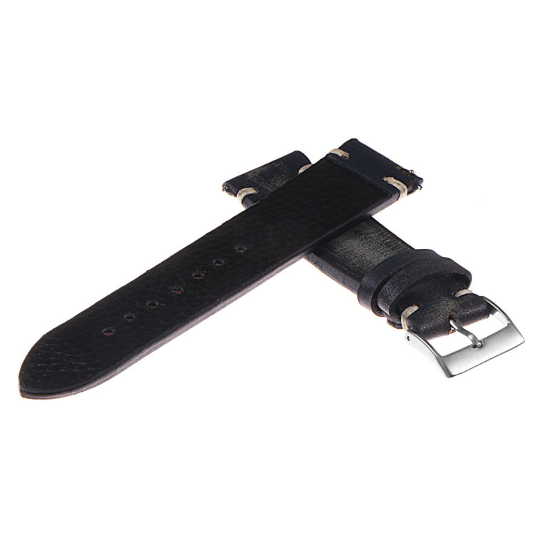 Hand-Stitched Vintage Washed Leather Quick Release Strap | StrapsCo