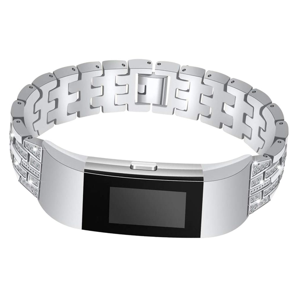 Metal Rhinestone Band For Fitbit Charge 2 | StrapsCo