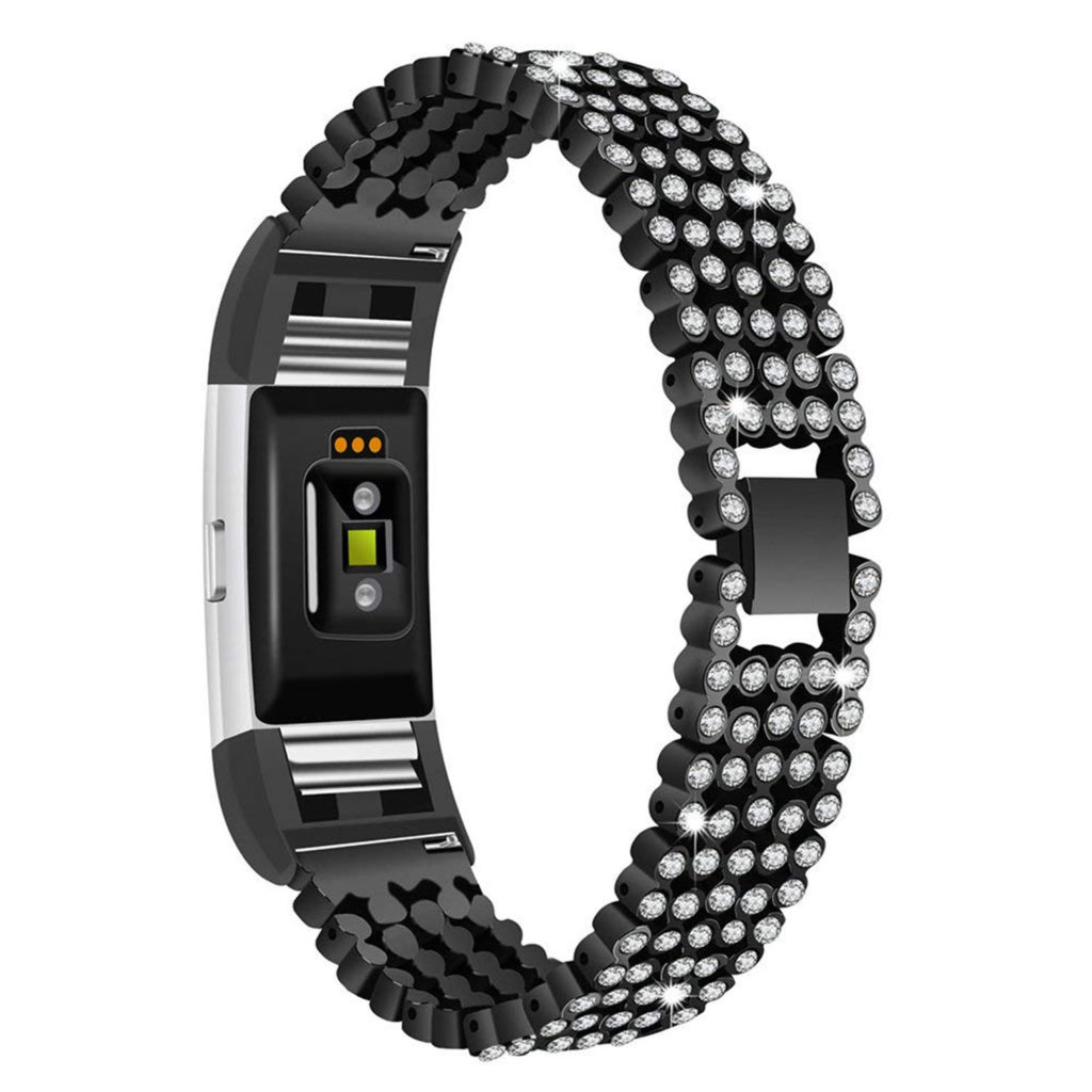 Metal Rhinestone Bracelet For Fitbit Charge 2 | StrapsCo