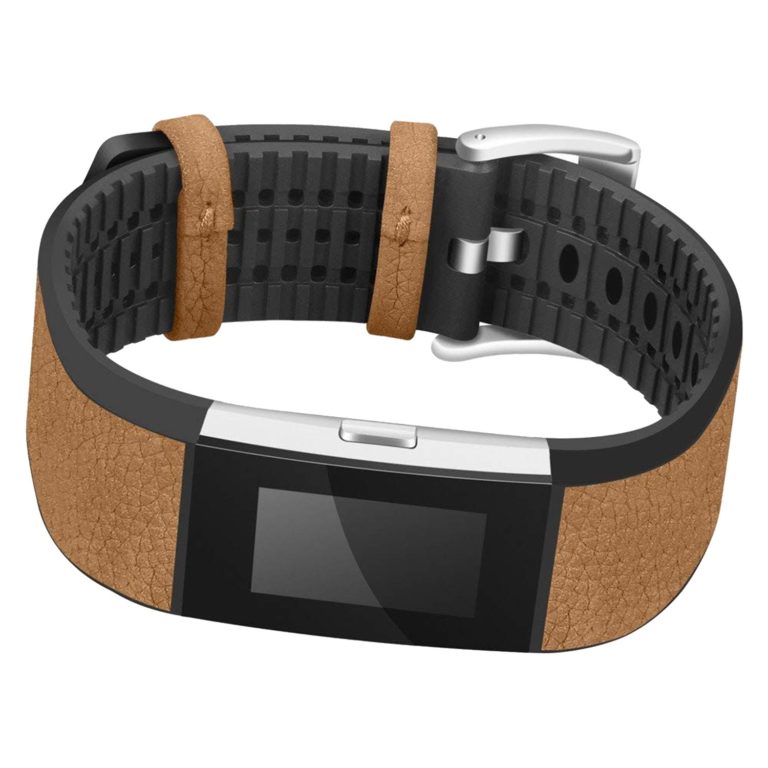 Rubber & Leather Strap For Fitbit Charge 2 | StrapsCo