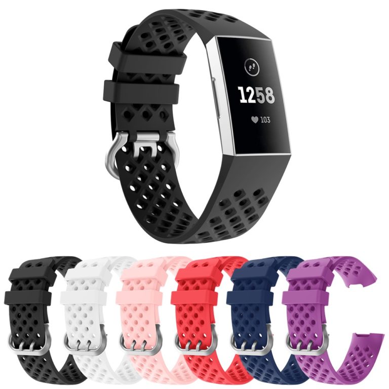 Perforated Rubber Strap For Fitbit Charge 4 & Charge 3 | StrapsCo