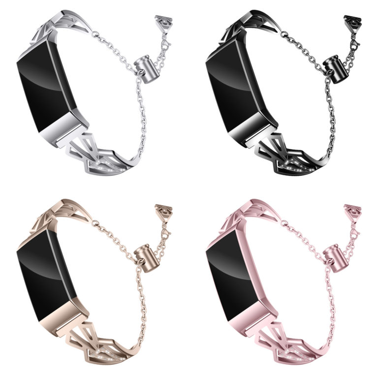 Cuff and Chain Bracelet For Fitbit Charge 4 & Charge 3 | StrapsCo