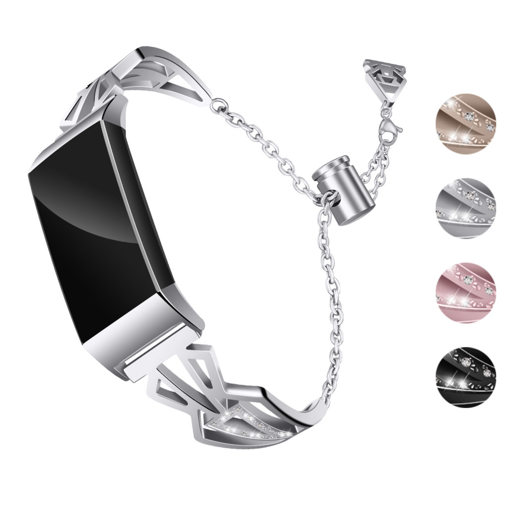 Cuff and Chain Bracelet For Fitbit Charge 4 & Charge 3 | StrapsCo