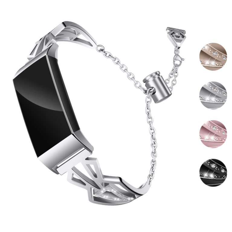 Cuff and Chain Bracelet For Fitbit Charge 4 & Charge 3 | StrapsCo