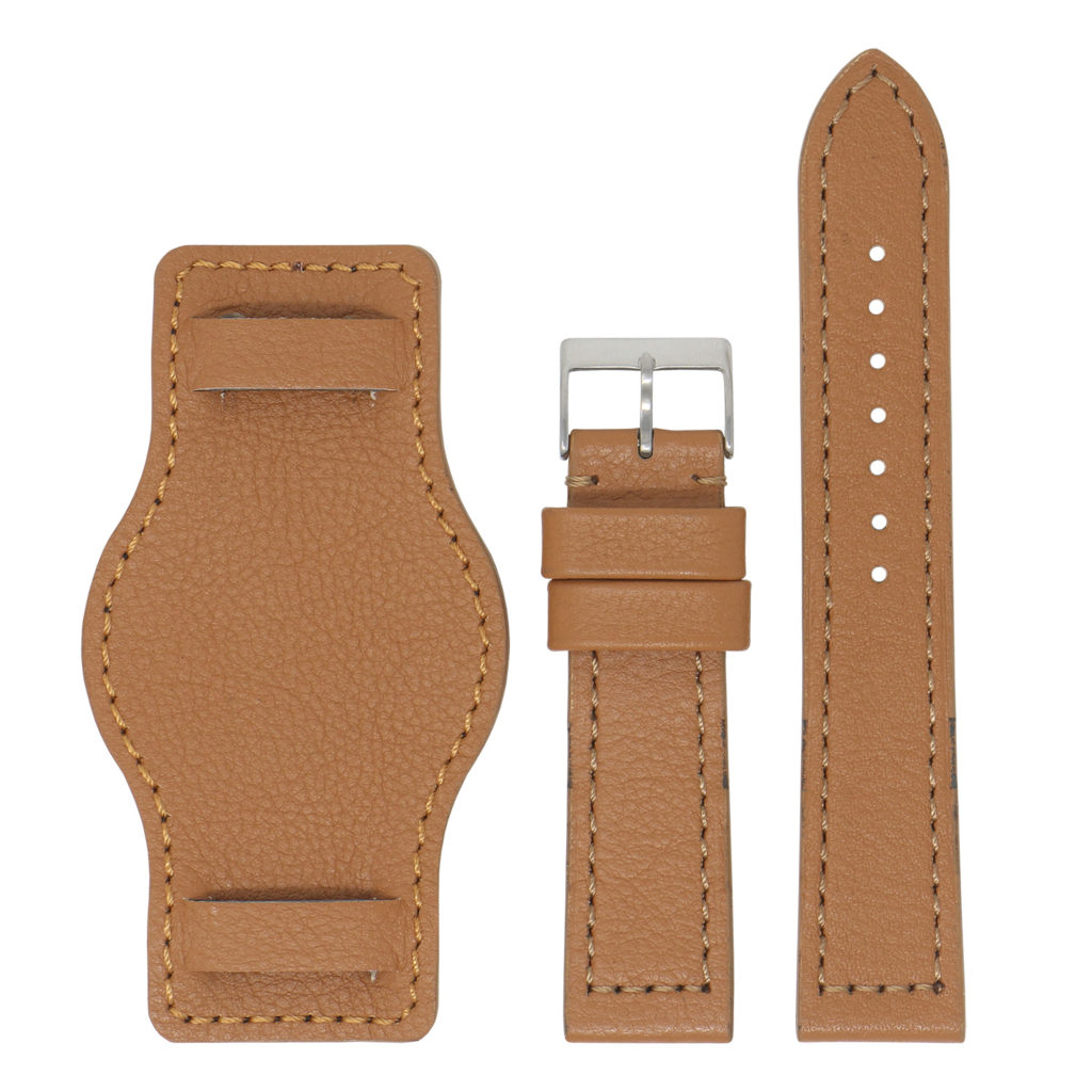 Leather Military Bund Strap By DASSARI | StrapsCo
