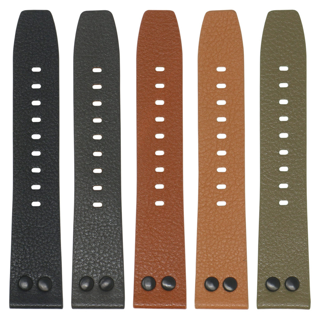 23mm Textured Leather Watch Band Strap w/ Rivets | StrapsCo