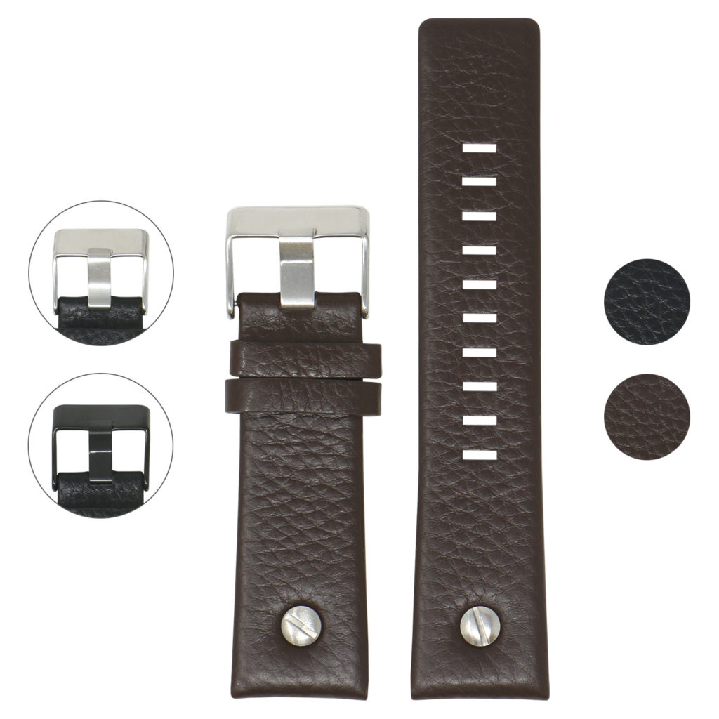 Pebbled Leather & Nylon Strap for Diesel | StrapsCo