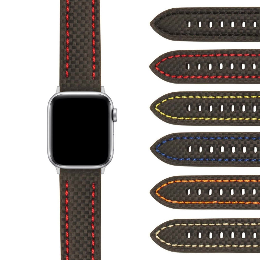 Stitched Carbon Fiber Strap For Apple Watch | StrapsCo