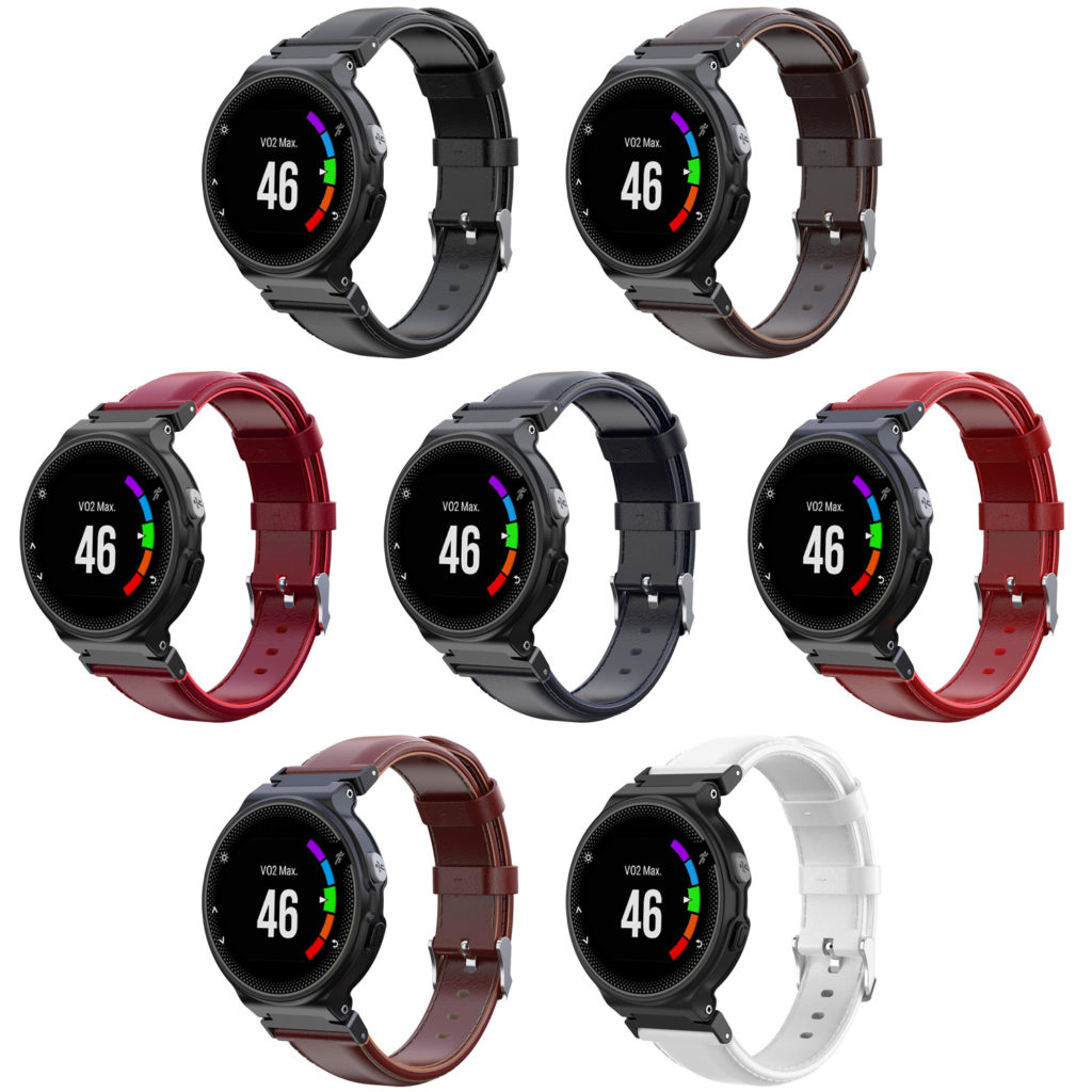 Classic Leather Strap For Garmin Forerunner 220 / 230 / 235 / 260 / 620 ...