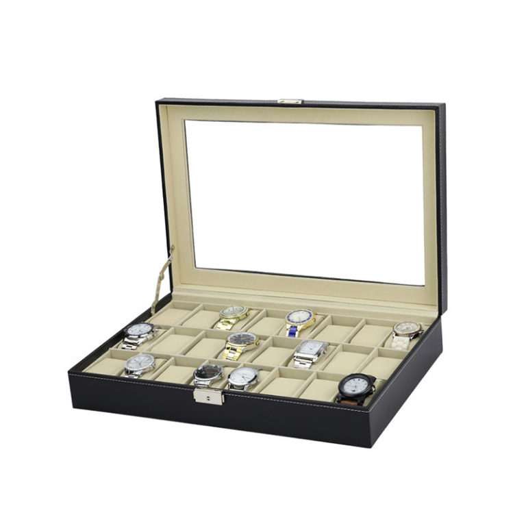 Windowed Wood Watch Box for 2 Watches | StrapsCo