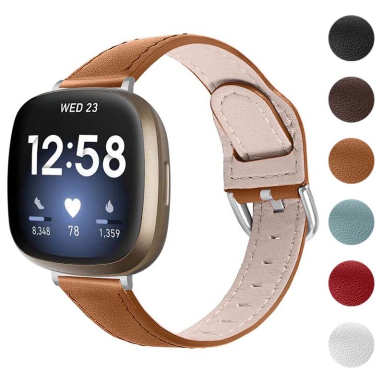 Minimalist Leather Strap For Fitbit Sense | StrapsCo