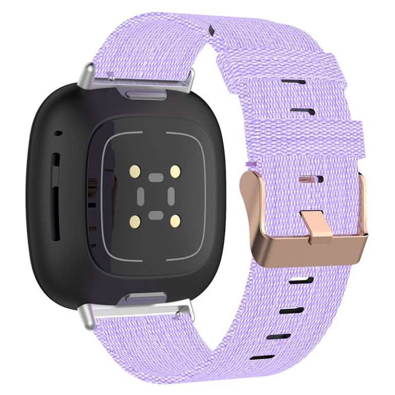 Canvas Strap with Rose Gold Buckle for Fitbit Versa 3 | StrapsCo