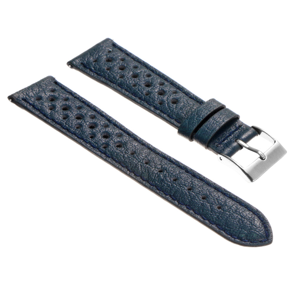 DASSARI Perforated Leather Rally Strap For MoonSwatch | StrapsCo