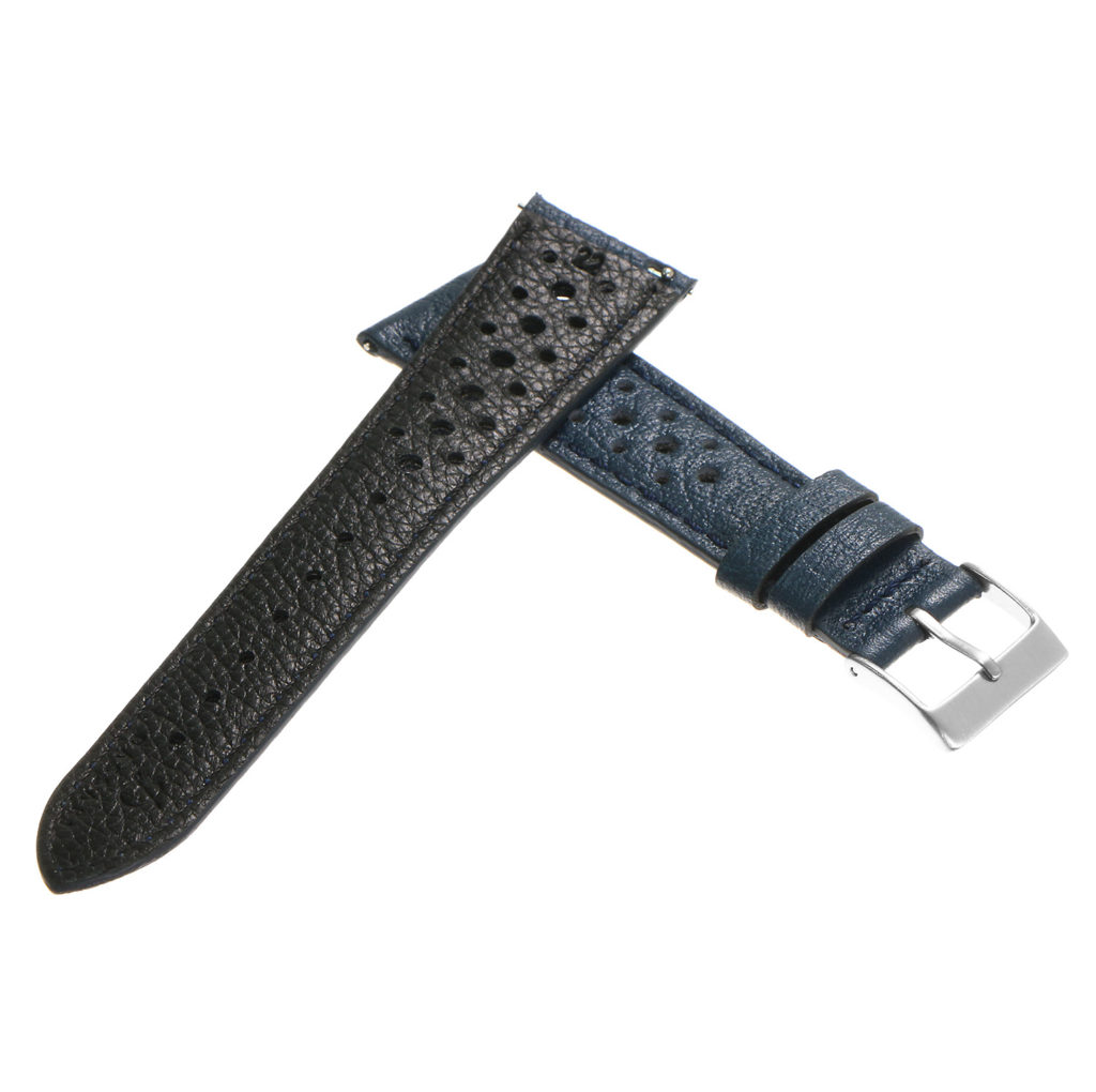 DASSARI Perforated Leather Rally Strap For MoonSwatch | StrapsCo