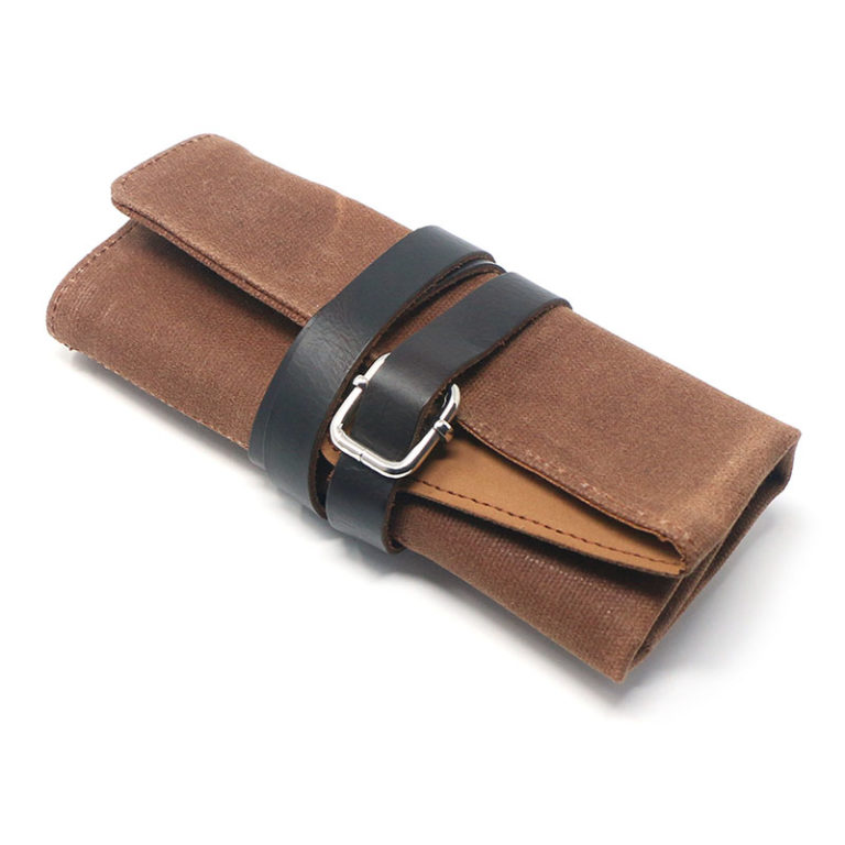 Waxed Canvas Watch Roll For 4 Watches | StrapsCo