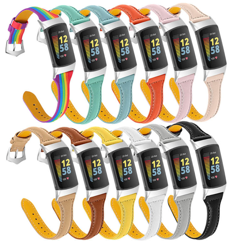 Slim Everyday Leather Strap For Fitbit Charge 5 | StrapsCo