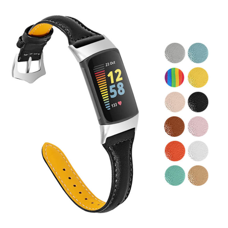 Slim Everyday Leather Strap For Fitbit Charge 5 | StrapsCo