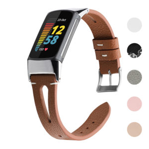 Vented Leather Strap For Fitbit Charge 5 | StrapsCo