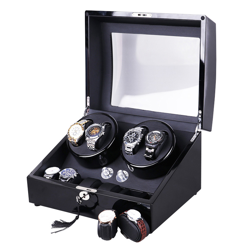 Ebony Watch Winder for 2 Watches | StrapsCo