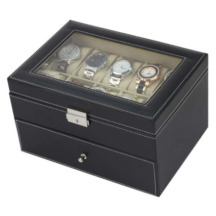 Double Layer Combination Watch Sunglasses Box for 10 Watches | StrapsCo