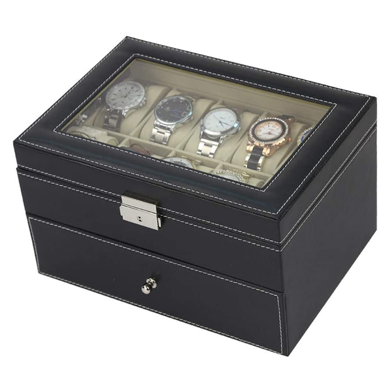 Double Layer Combination Watch Sunglasses Box for 10 Watches | StrapsCo