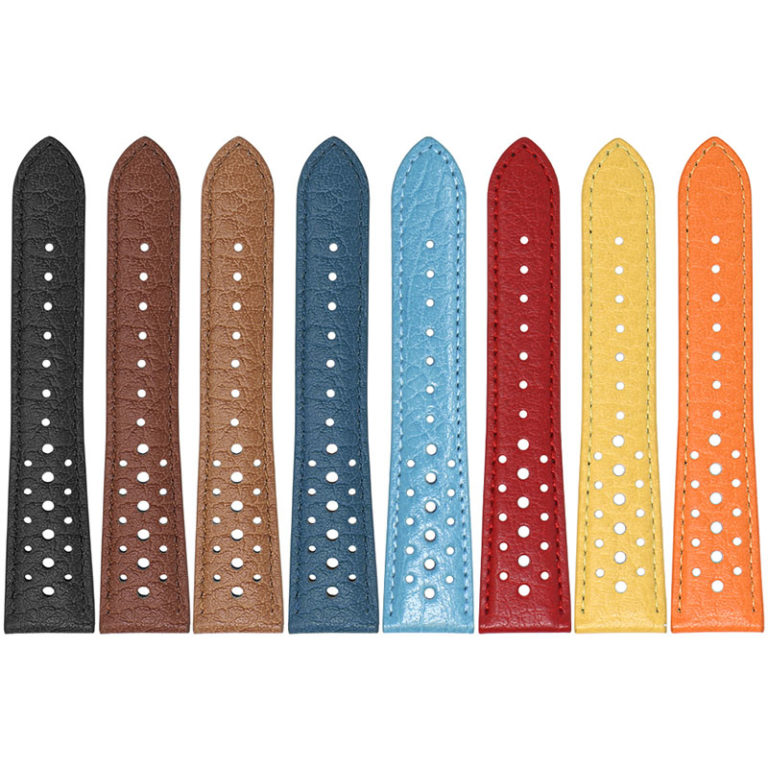 DASSARI Perforated Leather Rally Strap For MoonSwatch | StrapsCo