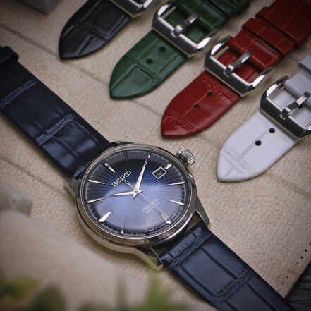 Slim Crocodile Embossed Strap With Quick Release | StrapsCo